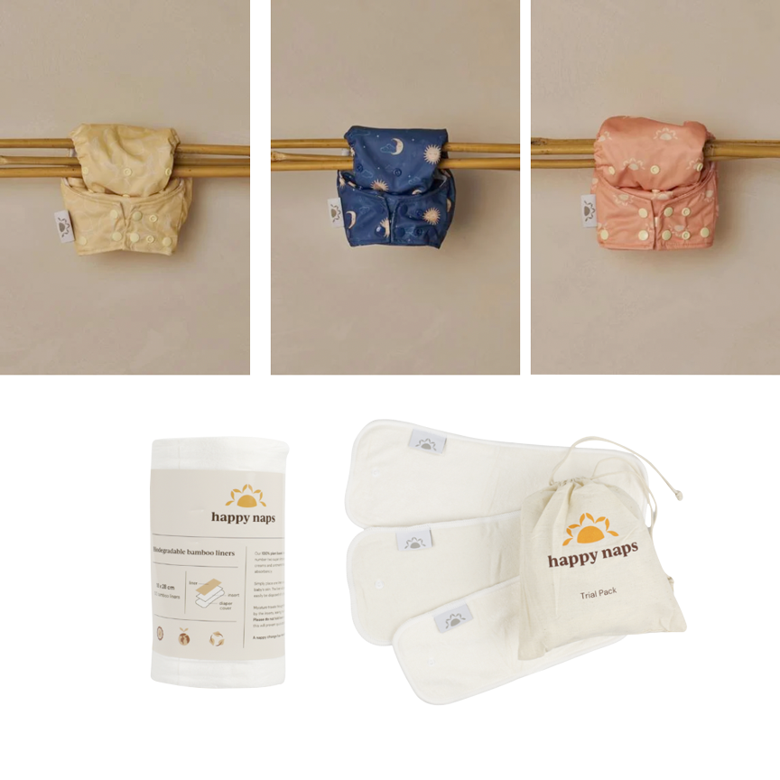 Trial pack 3 nappies - Happy Naps (UK)